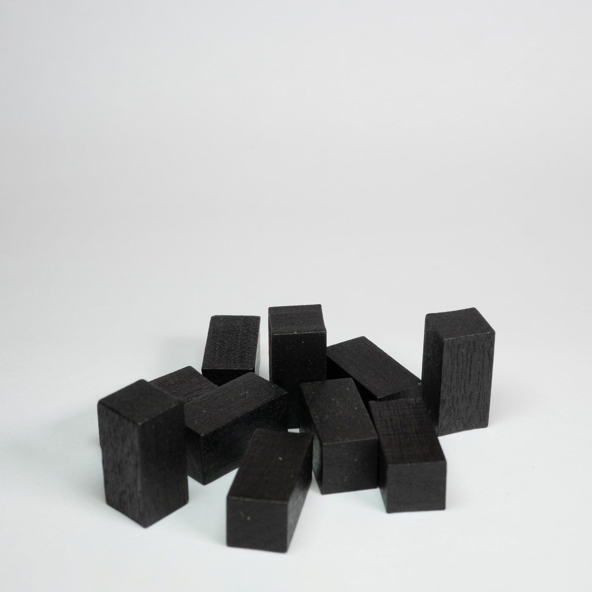 Black Wooden Rectangle 10mm Game Pieces 10 Pack – Tabletop Supply