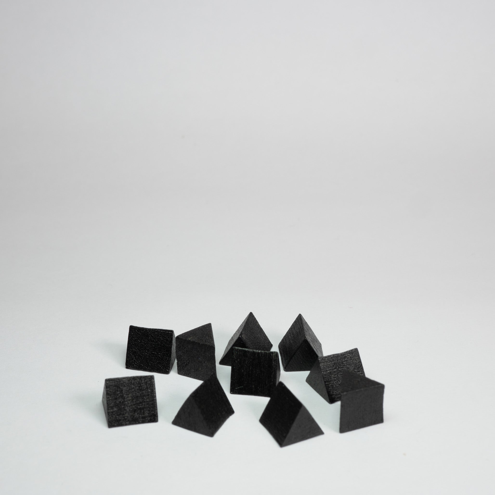 Black Wooden Triangle Prism 10mm Game Pieces 10 Pack – Tabletop Supply