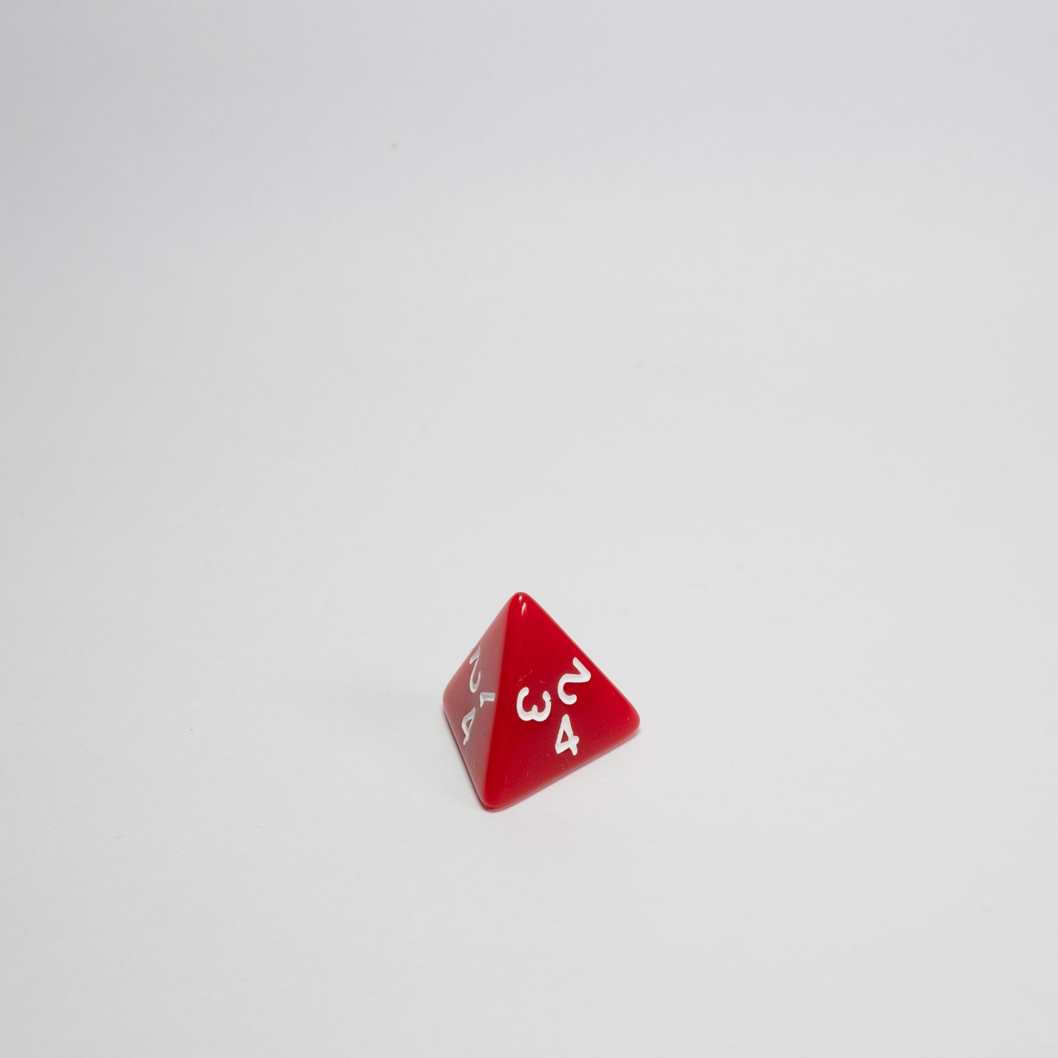 Red Acrylic D4 Dice – Tabletop Supply