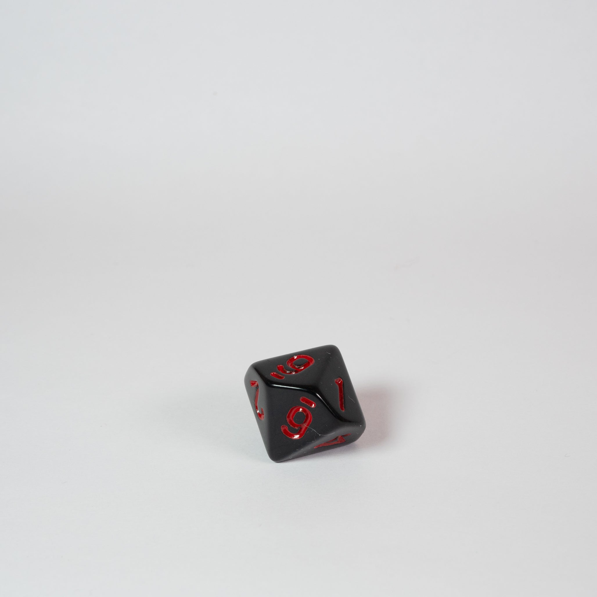 Black and Red Acrylic D10 Dice – Tabletop Supply