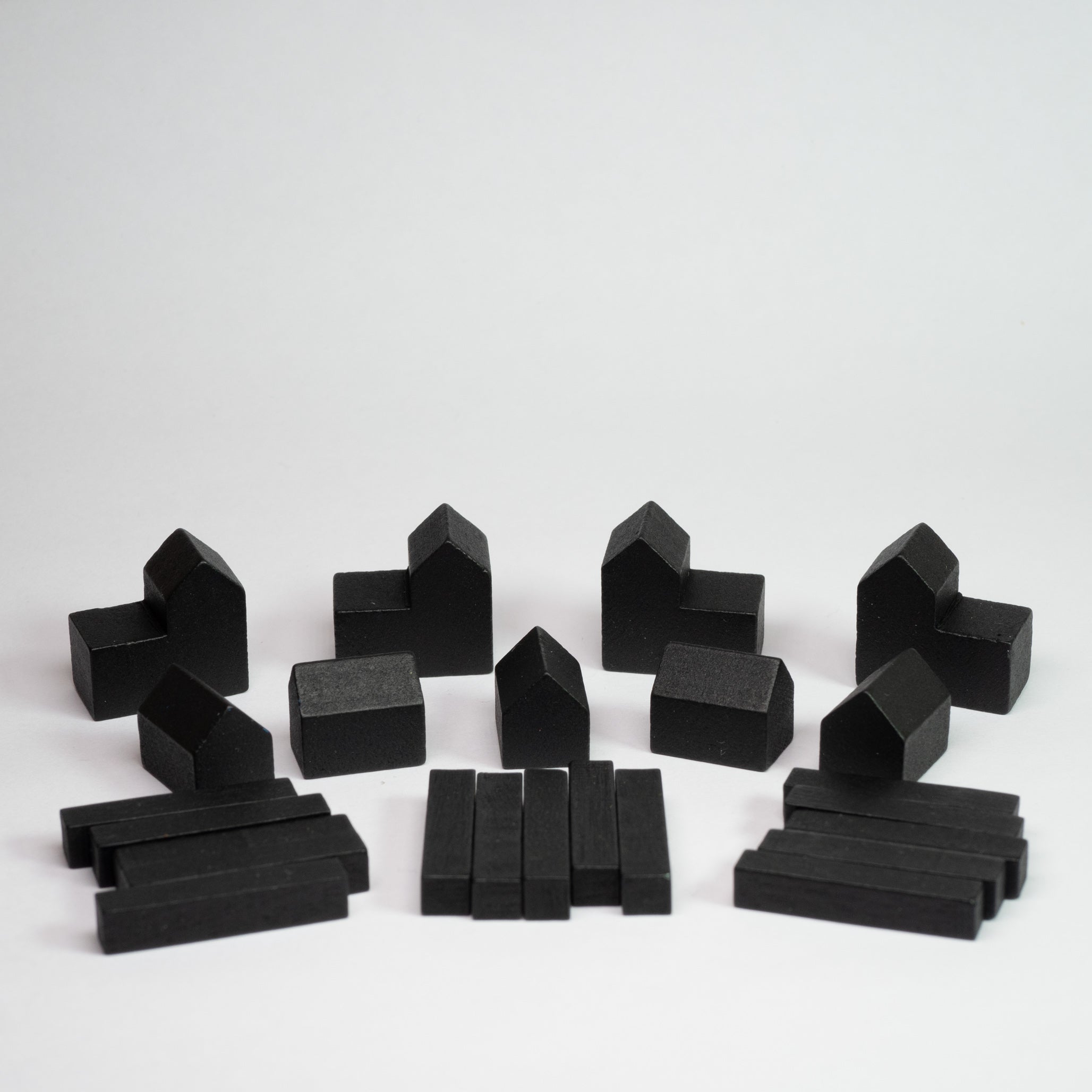 Black Wooden Catan Parts Set – Tabletop Supply