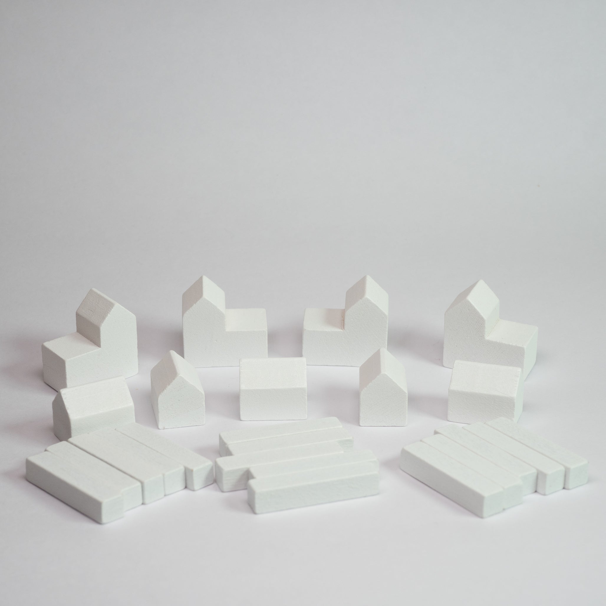 White Wooden Catan Parts Set – Tabletop Supply