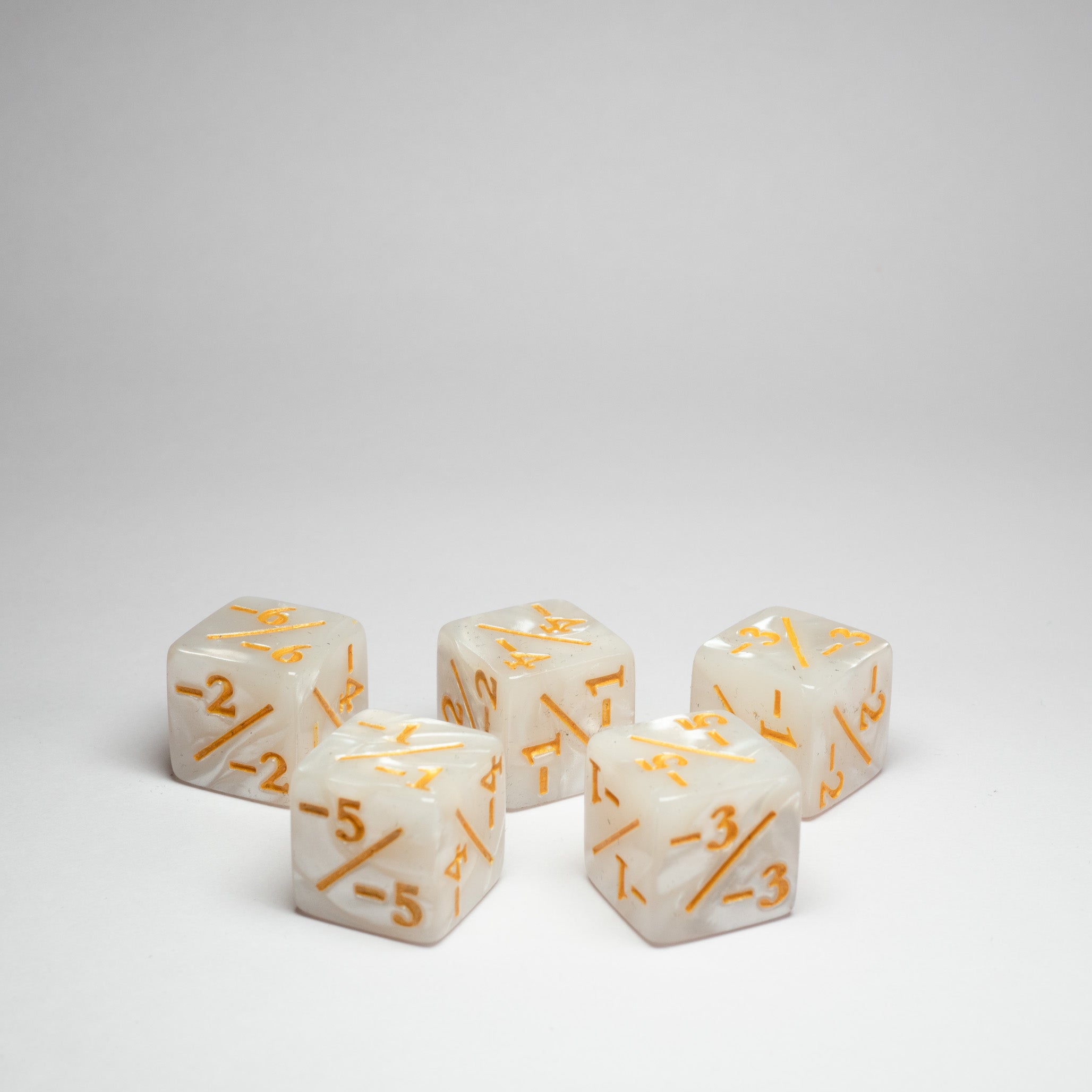 Pearl Negative Dice Counters – Tabletop Supply