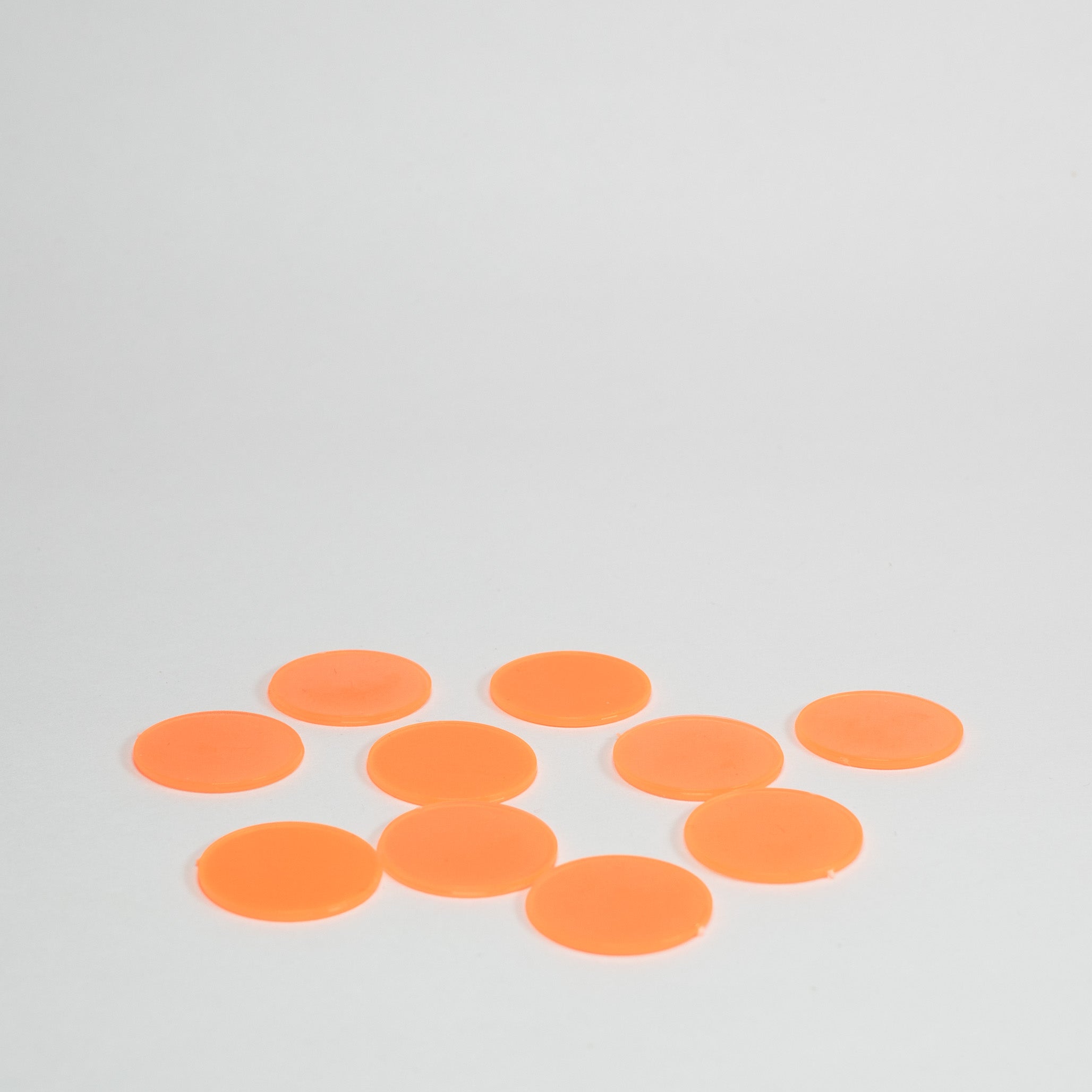 Orange 15mm Plastic Discs for Board Games – Tabletop Supply