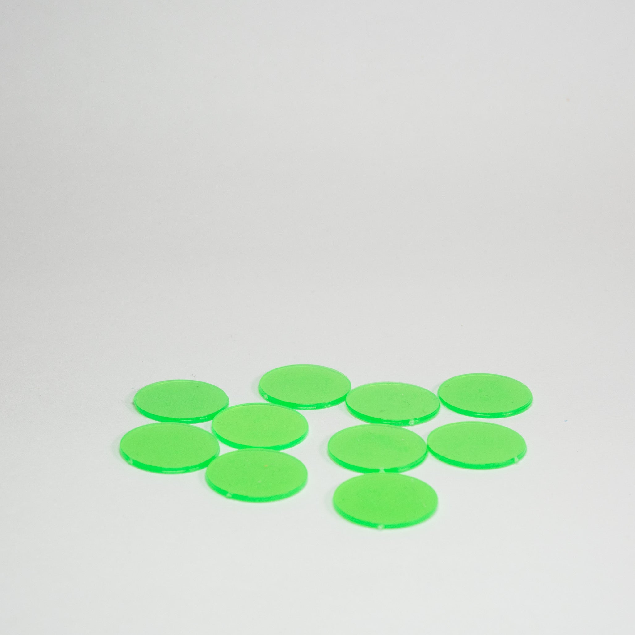 Green 15mm Plastic Discs for Board Games – Tabletop Supply